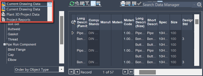 对于同一 Autocad Plant 3d 项目，一个用户无法查看 Plant 三维项目数据，而另一个用户则无法在数据管理器中查看 Pandid 项目数据