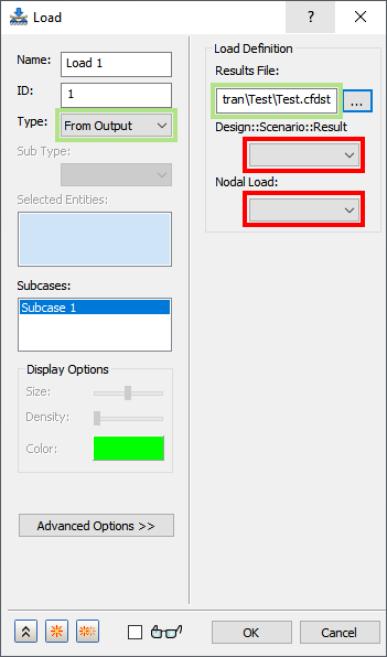 Load From Output In Inventor Nastran Does Not Allow Selection Of Result