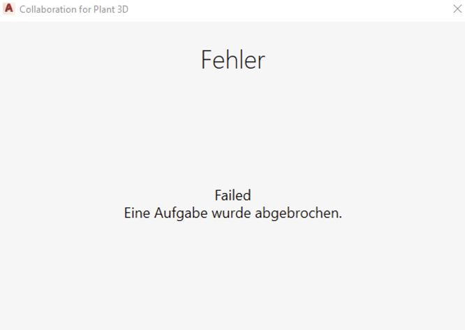 It Is Not Possible To Share A New Autocad Plant 3d Collaboration Project