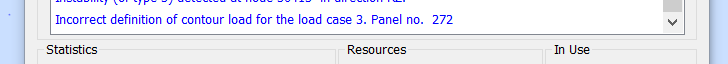 "Incorrect definition of contour load" warning while model calculation in Robot Structural Analysis