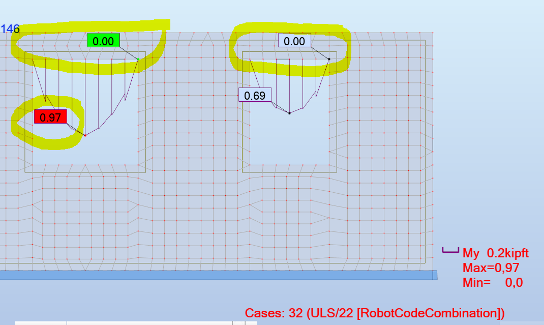 Robot Structural Analysis 中过梁传递的意外小弯矩