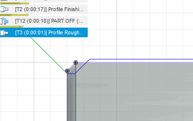 When tool compensation is set to 'tip tangent', the tool appears to ...
