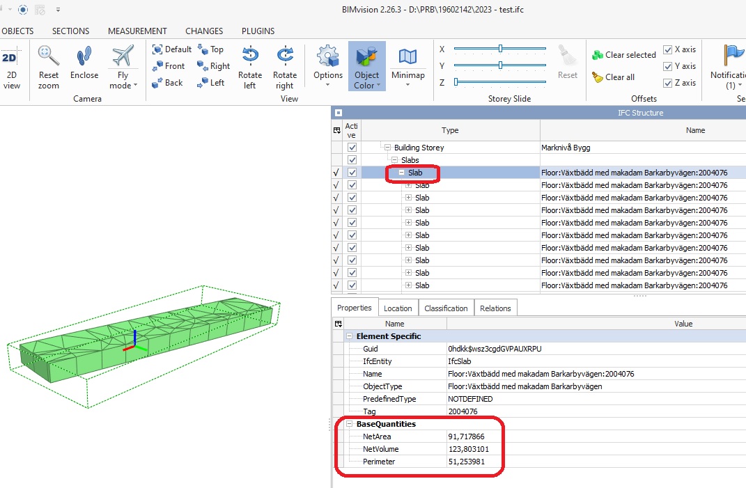 Discrepancy in the floor area and volume after creating parts in Revit
