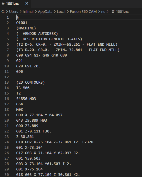 How to remove the line numbers from NC code in Fusion