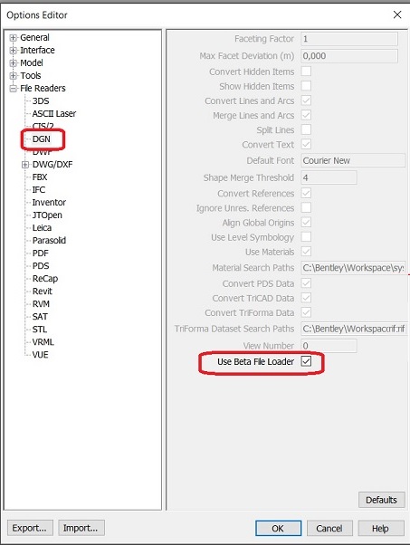 Missing elements or faulty graphic display when opening a DGN file in ...
