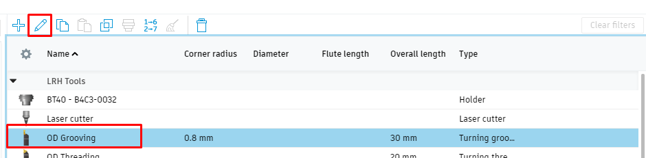 How to extend the insert length of a grooving tool in Fusion.