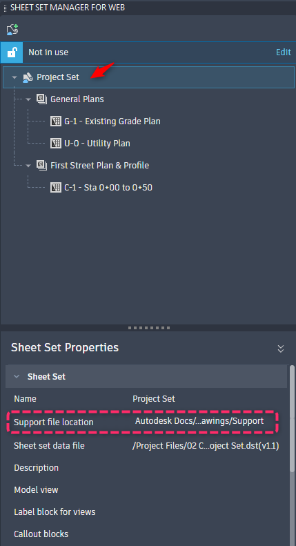 Where to save support files for SSM for Web in AutoCAD Products