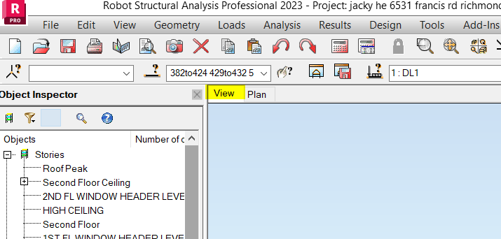 Column names not visible for Building plan view in Robot Strucutral ...