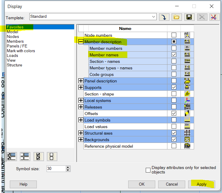 Column names not visible for Building plan view in Robot Strucutral ...