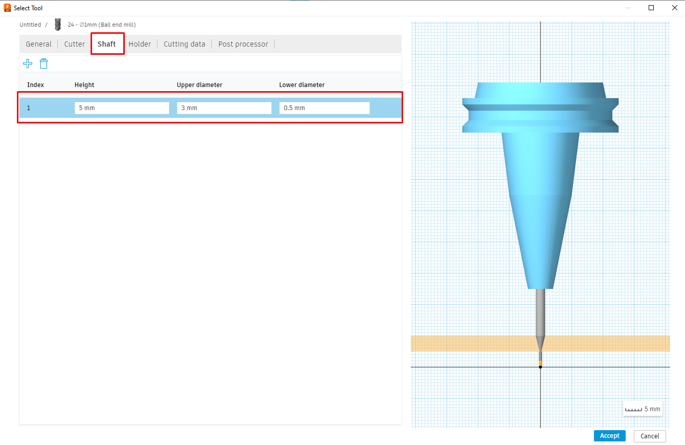 How to add tapered transition between flute diameter and shank of tool ...