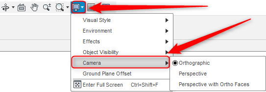How to change the default camera view setting in Fusion.