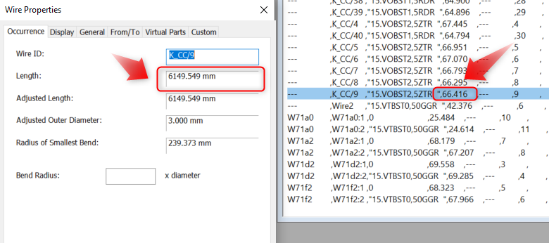 Wires lengths in wire properties are different than lengths in Inventor wire reports
