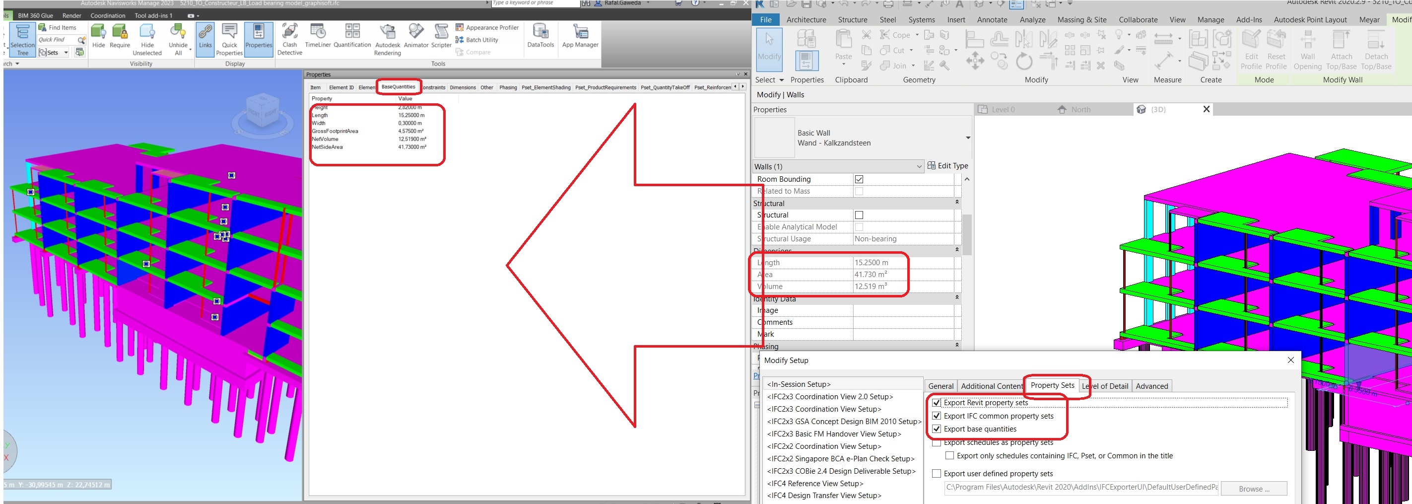 IFC files are missing properties, elements, or components in Navisworks