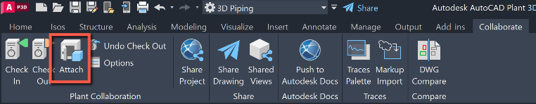 How To Reference Files By Using Desktop Connector In An Autocad Plant 3d Collaboration Project