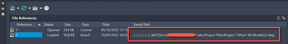 How to reference files by using Desktop Connector in an AutoCAD Plant 3D collaboration project