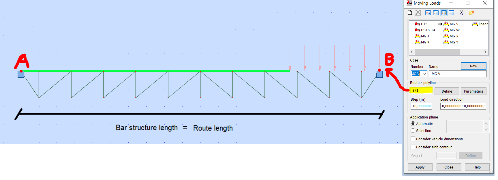 How to prevent vehicle to move out of structure while moving load analysis in Robot Structural ...