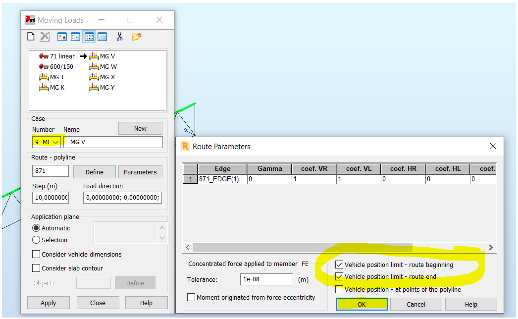 How to prevent vehicle to move out of structure while moving load analysis in Robot Structural ...