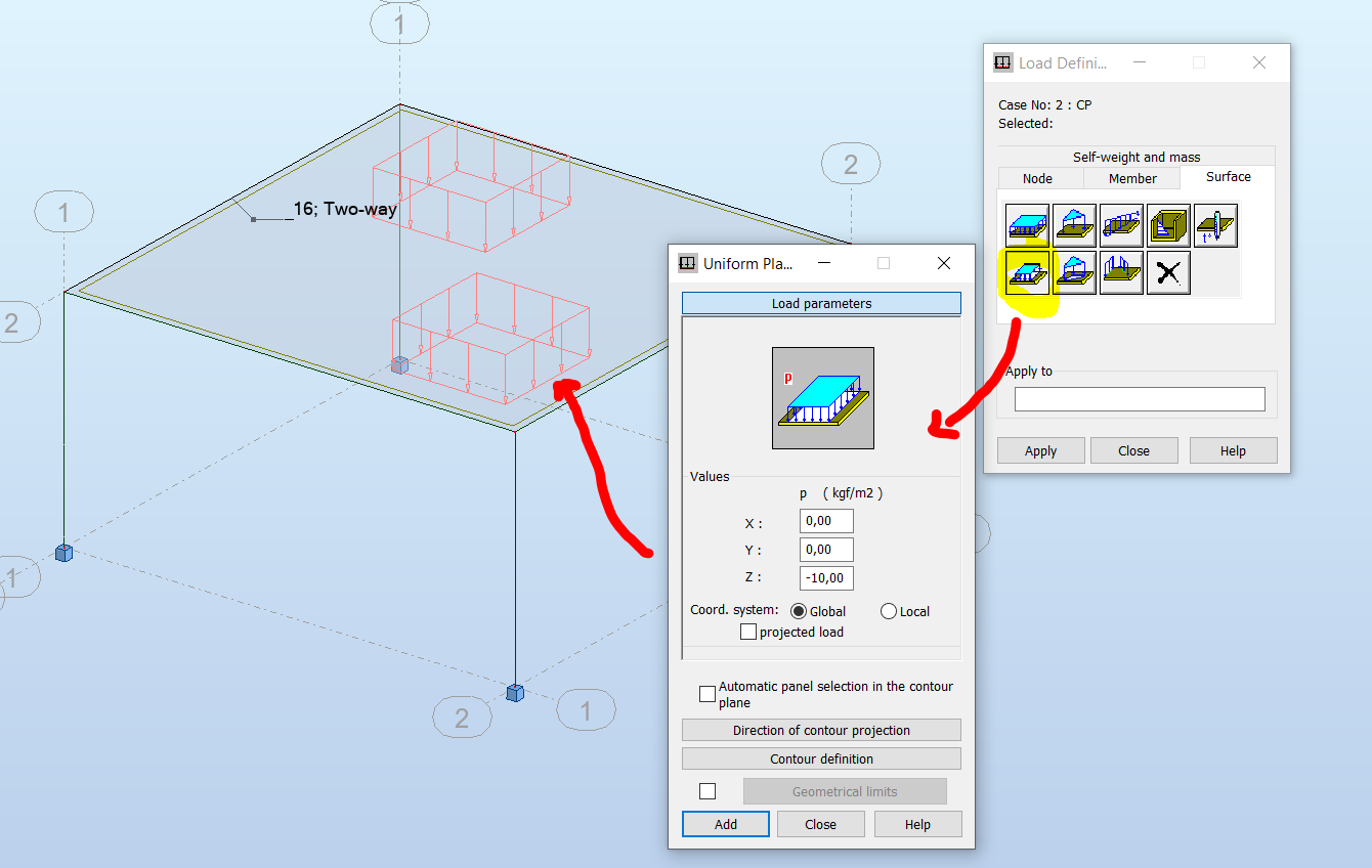 在 Robot Structural Analysis 中，通过对另一个（重叠）覆层应用的面荷载，对覆板施加面片荷载是否正确？