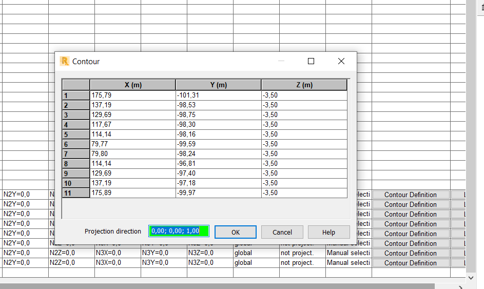 "Incorrect definition of contour load" warning while model calculation in Robot Structural Analysis