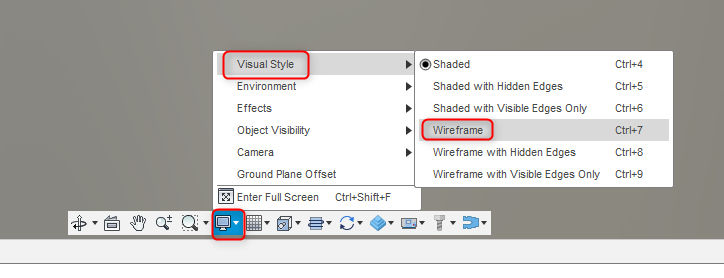 How to turn off shaded model in Fusion 360.