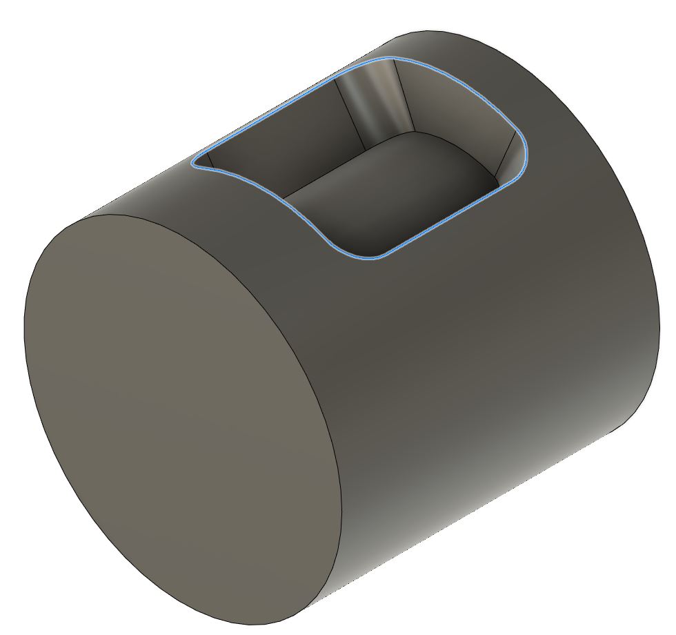 How to chamfer on a cylindrical face in Autodesk Fusion