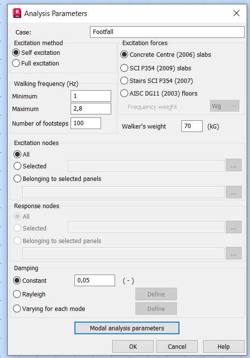 Is it possible to define damping for dynamic load cases in Robot Structural Analysis