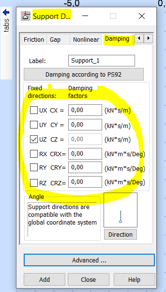 Is it possible to define damping for dynamic load cases in Robot Structural Analysis