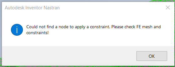 Could Not Find A Node To Apply Constraint Error Appears While Model