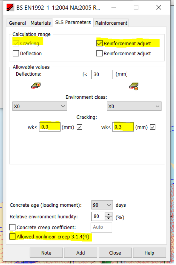 Excessive crack width presented after RC slab required reinforcement calculation in Robot ...