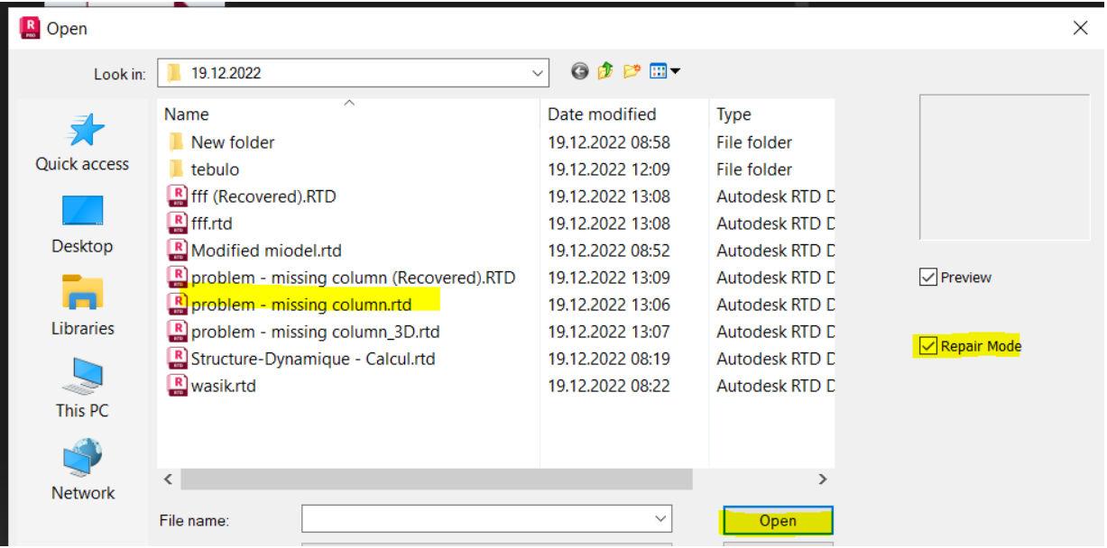Defined members are not visible in graphical viewer in Robot Structural Analysis