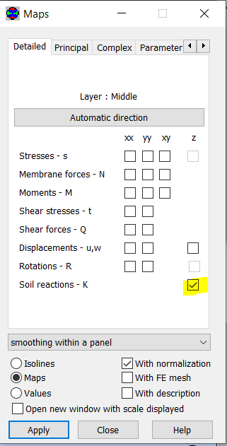 Is it possible to present soil reaction map for solid model in Robot Structural Analysis