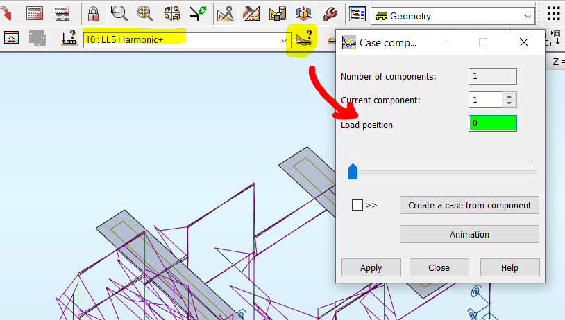 It is impossible to select phase for harmonic load case with damping in Robot Structural Analysis