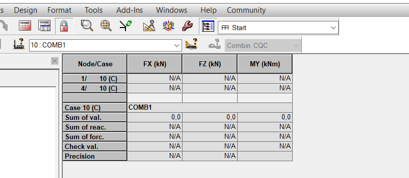 Missing results for combinations including harmonic load case with damping in Robot Structural ...