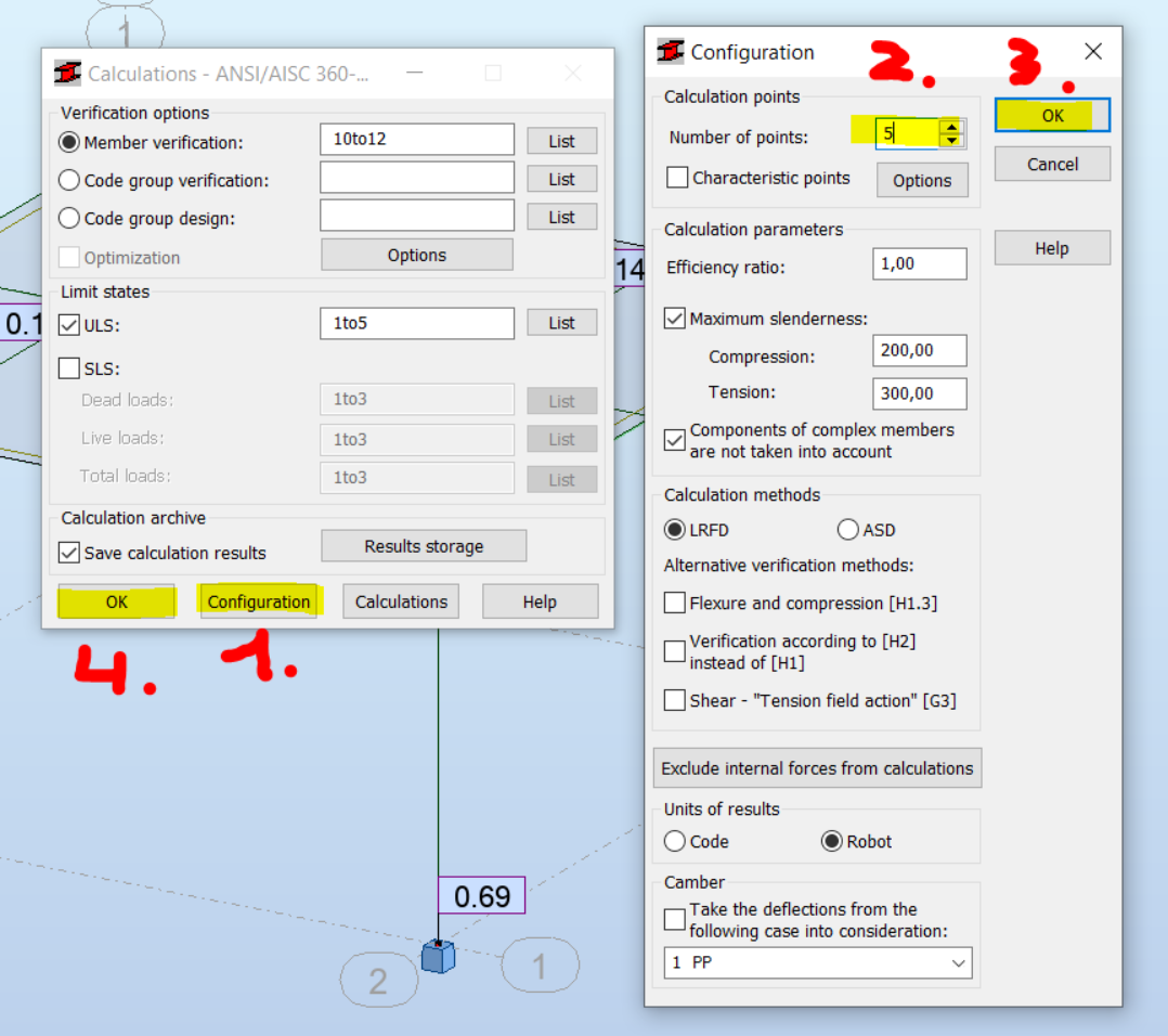 User defined number of points for steel code check missing after model reopening in Robot ...