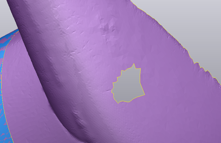 How to fill holes in a mesh in PowerShape.