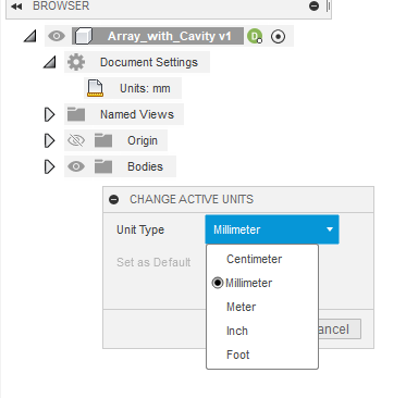Getting incorrect scale after Importing step file into Fusion.