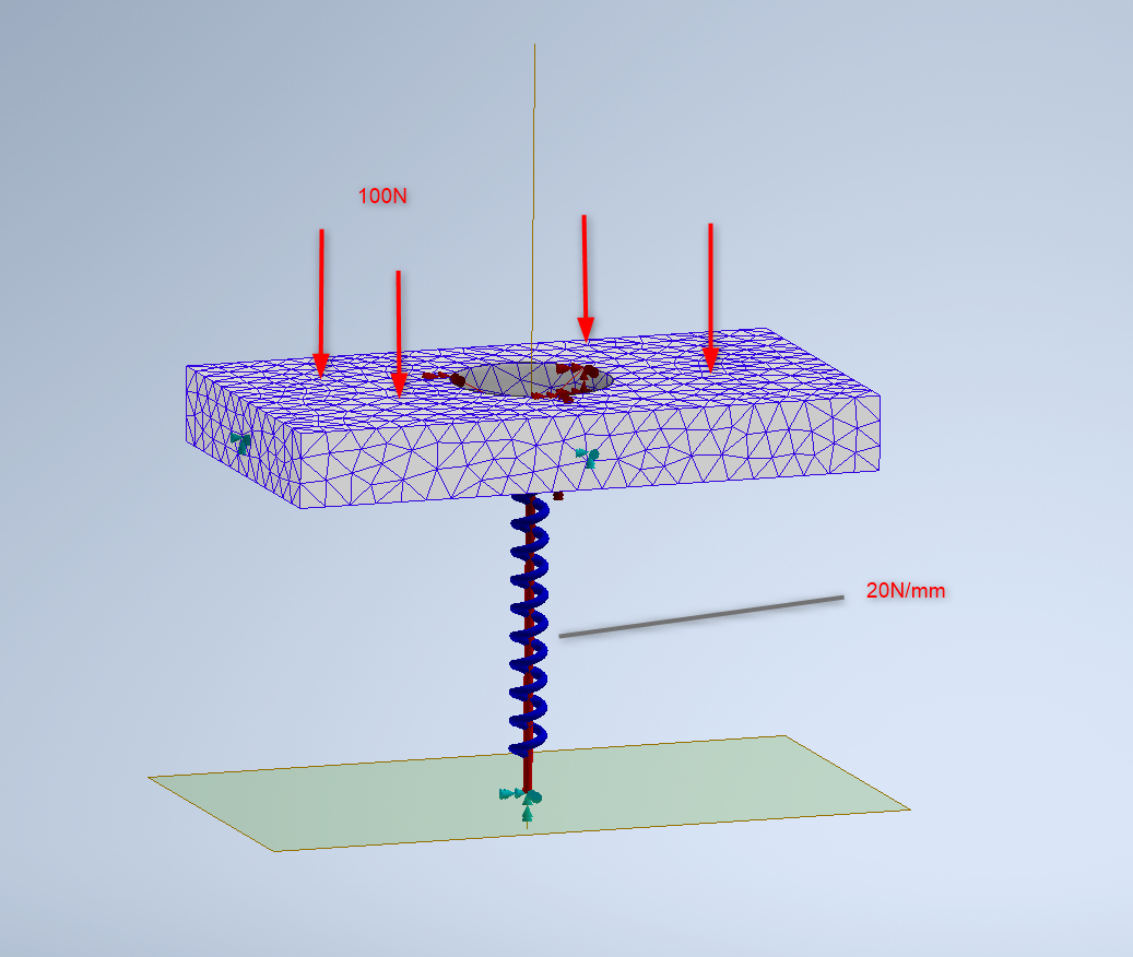 Spring is not compressed in Nastran | Inventor Nastran | Autodesk ...