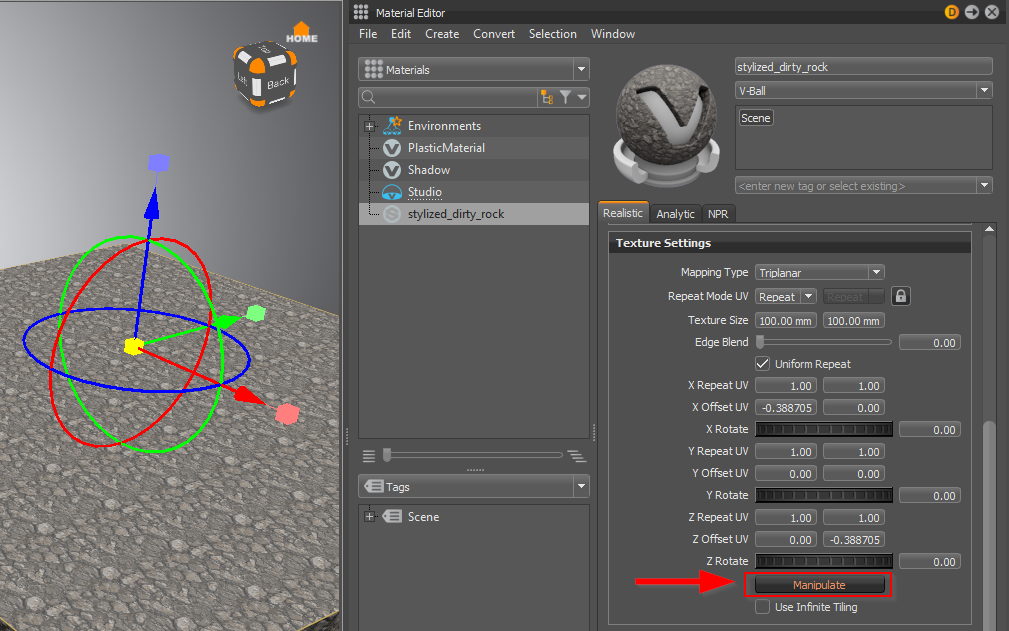 Texture does not update in UV editor in VRED