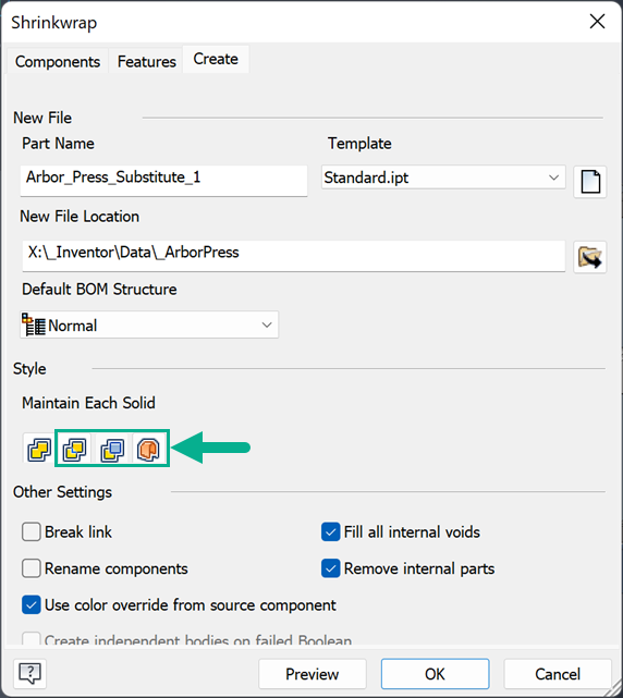 从Inventor创建的RFA缺少项目