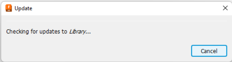"Syncing with Library.io..." endlessly when trying to sync managed library in Fusion