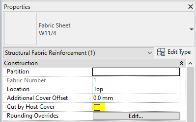 How to omit openings when creating fabric sheets in Revit?