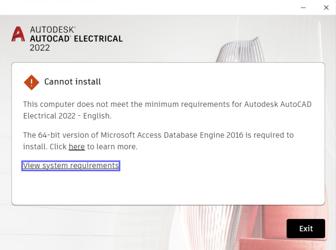  Cannot Install This Computer Does Not Meet The Minimum Requirements When Installing AutoCAD 