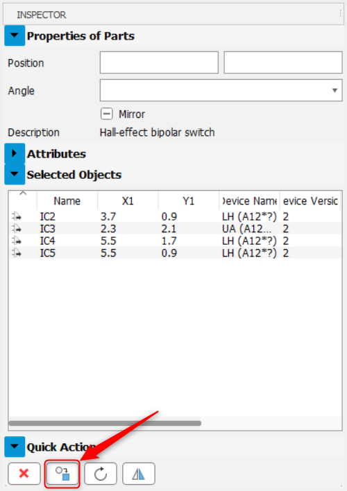 How to replace several similar PCB devices at once in Fusion 360