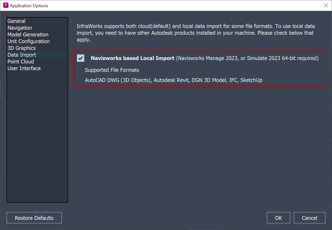 Revit model imports to Infraworks incorrectly