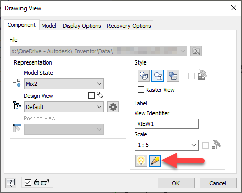 Retrieve mass of assembly model state in drawings in Inventor