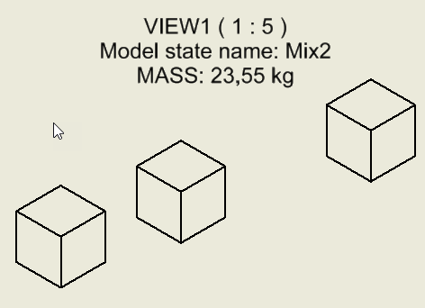 Retrieve mass of assembly model state in drawings in Inventor
