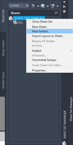 Working With Sheet Set Manager For Web In AutoCAD Products