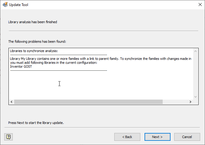 GOST library needed when updating custom Content Center family in Inventor