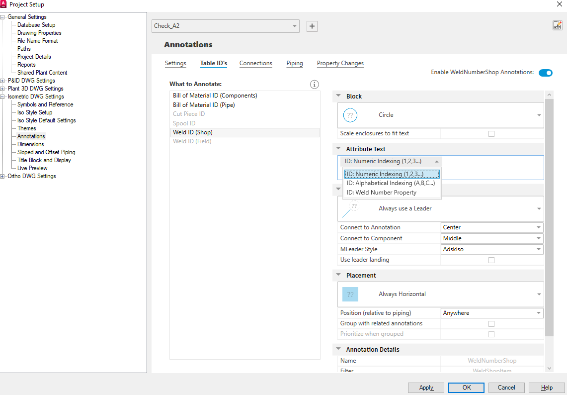How to influence the welds numbering criteria on isometric drawings in ...