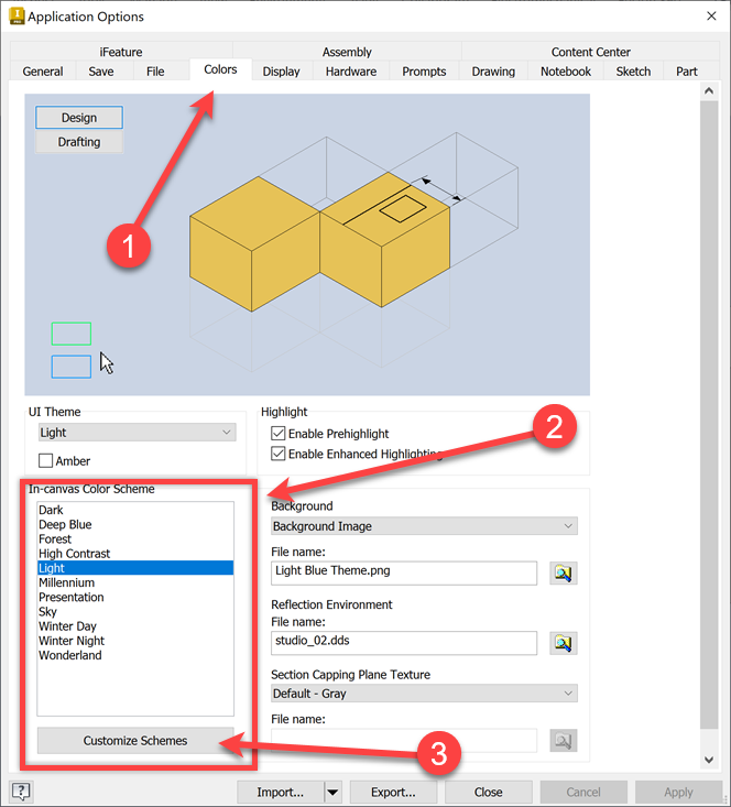How to print an Inventor model on a white background